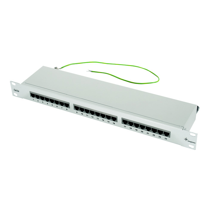 24 Port Cat 5E MPP Patch Panel Black Unscreened - Webb Industries