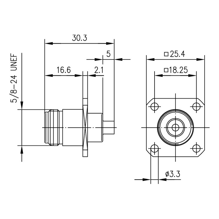 N Square Flange Solder UT141 - Webb Industries