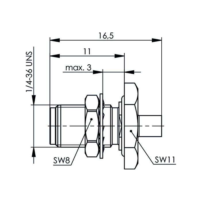 SMA Bulkhead Solder UT141 RG402 - Webb Industries